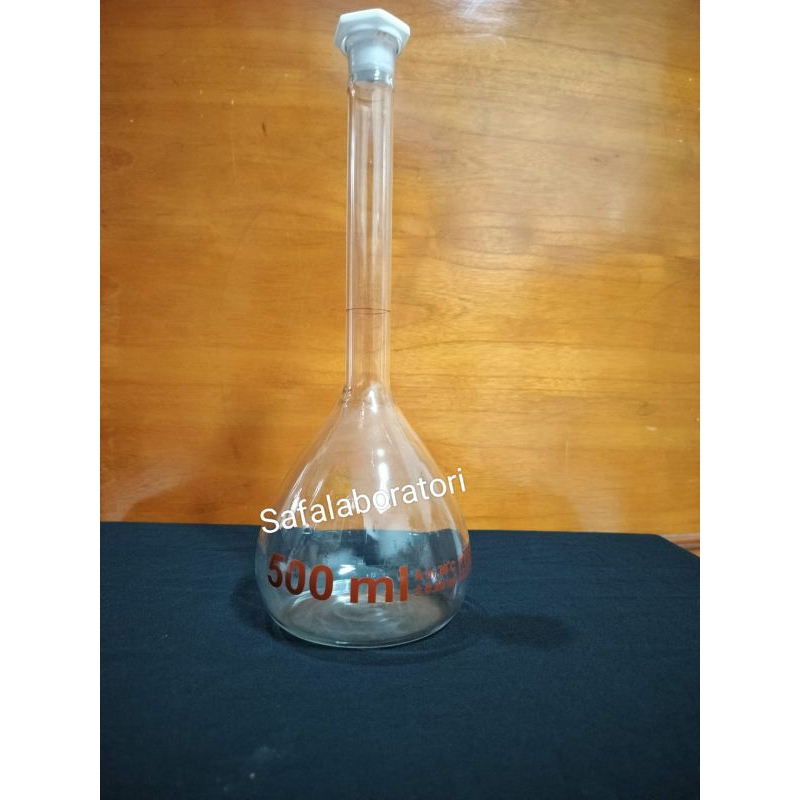 Jual Labu Ukur 500ml / Volumetric Flask 500ml Plastik Stopper Pyrex | Shopee Indonesia