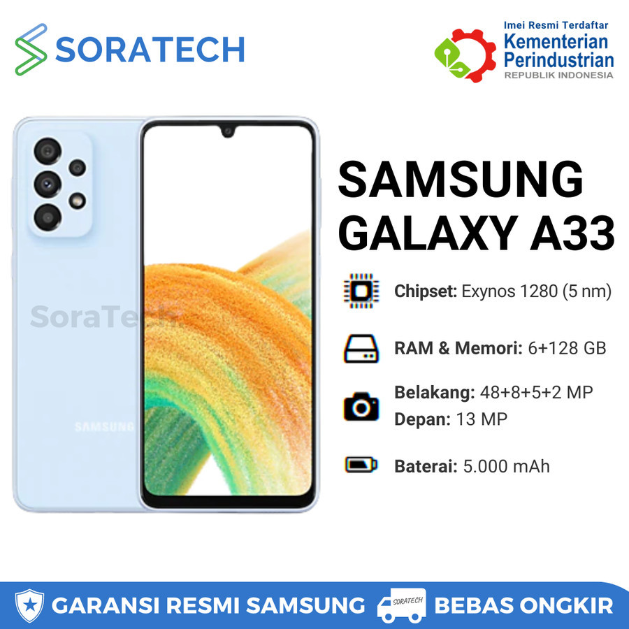 Jual Samsung Galaxy A33 5G RAM 6/128GB 8/128GB 8/256GB Garansi Resmi ...