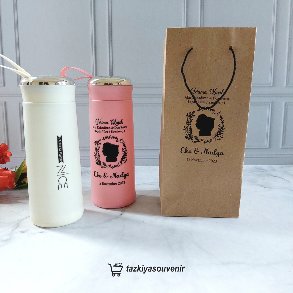 Jual Souvenir Pernikahan Tumbler Botol Nice Custom Nama | Shopee Indonesia