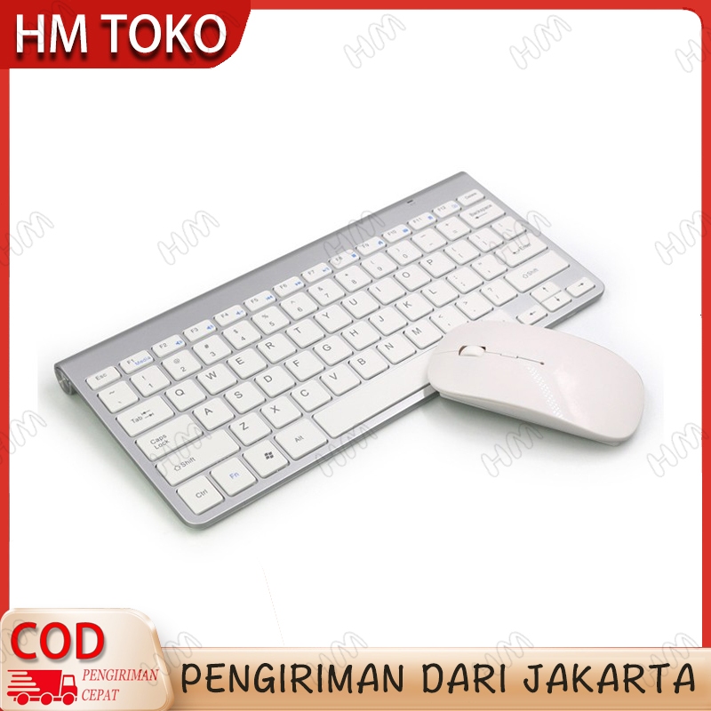 Jual HM TOKO Bluetooth Keyboard & Mouse 2.4G Wireless Ultrathin Silent ...