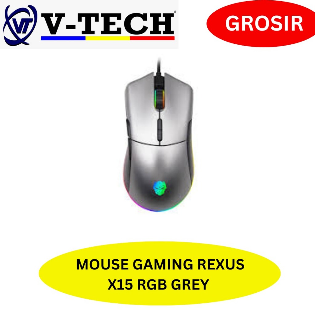 Jual MOUSE GAMING REXUS X15 RGB GREY/WHITE | Shopee Indonesia