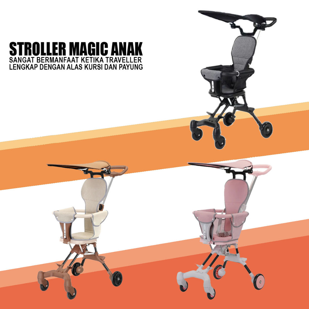 Jual MAGIC STROLER BISA DUA ARAH DAN DILIPAT COCOK UNTUK TRAVELLER ...