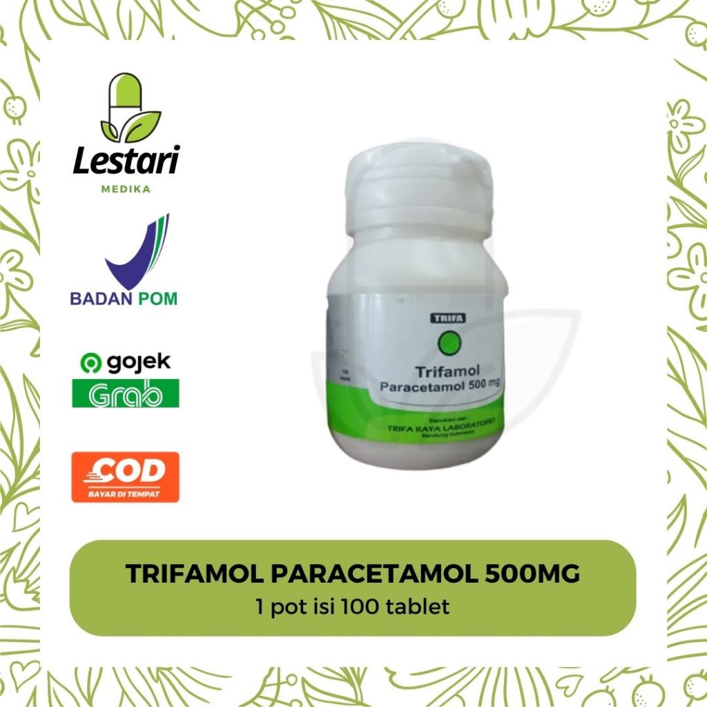 Jual Trifamol Paracetamol 500mg Pot isi 100 Tablet | Shopee Indonesia