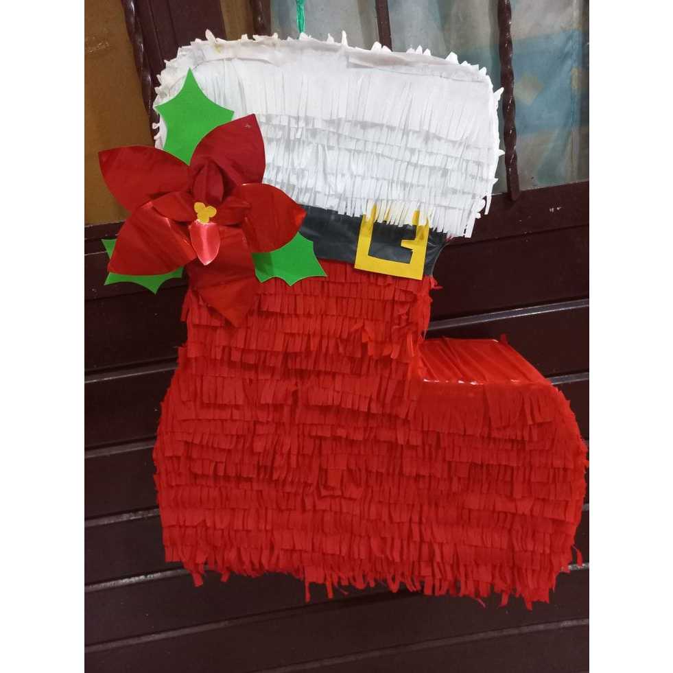 Jual Pinata Pukul/Pinata Tarik Karakter Tema Natal Motif Sepatu Santa ...