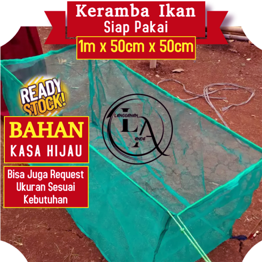 Jual Keramba Ikan Jaring Apung Bahan Kasa Hijau Waring RK Anti Geser ...