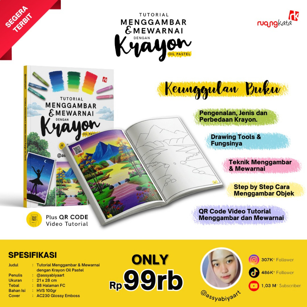 Jual Tutorial Menggambar & Mewarnai Dengan Krayon Oil Pastel / Coloring Sheet 50 Best Sketch ...