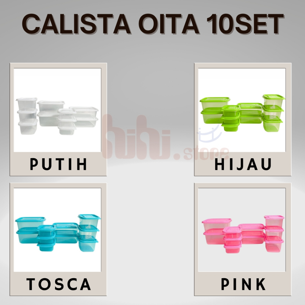 Jual Calista Oita 10set / Toples Calista Oita / Calista Oita Sealware ...