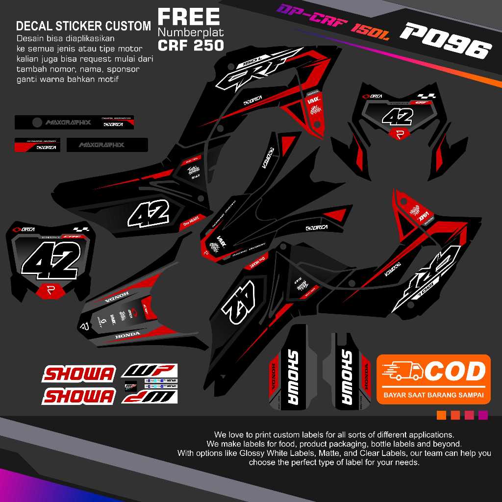 Jual Decal Crf 150L Sticker Crf Decal Fullbody Crf Lis Keren Viral Kode ...
