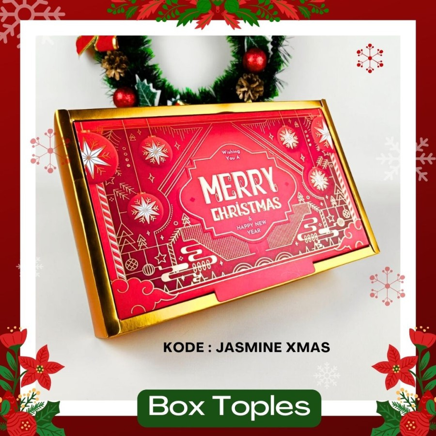 Jual Box Natal Packaging Christmas Dus Kemasan 3 Toples 350gr Jasmine ...