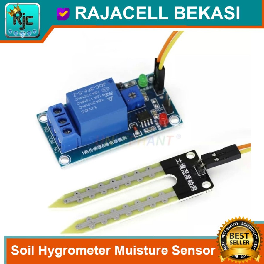 Jual Soil Hygrometer Muisture Sensor Kelembapan Tanah + Relay Module ...