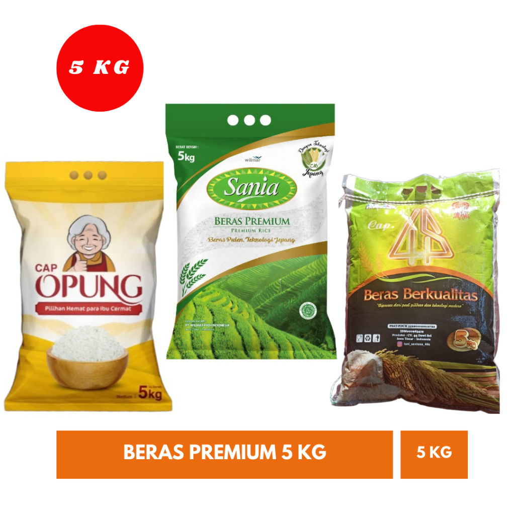 Jual BERAS PREMIUM 5 KG MURAH | Shopee Indonesia