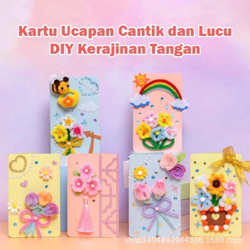 Jual Kartu Ucapan Cantik Dan Lucu Diy Kain Perca Kerajinan Tangan
