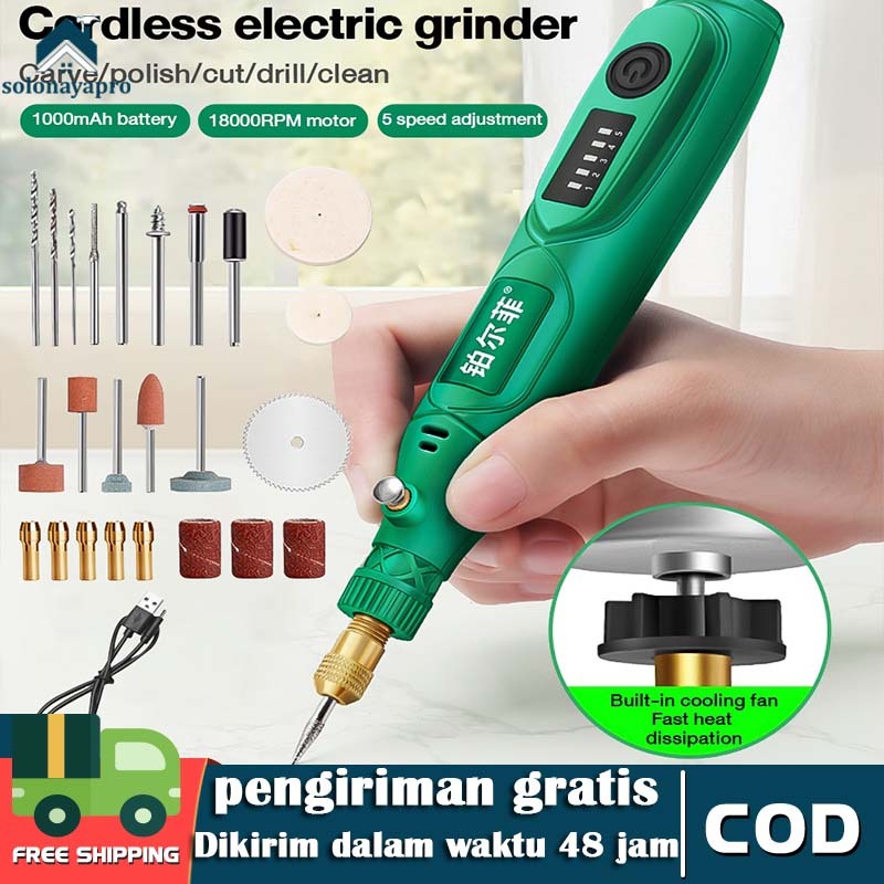 Jual Bor Mini 12V DC 15000 RPM Mini Drill Electric Engraver Grinder ...