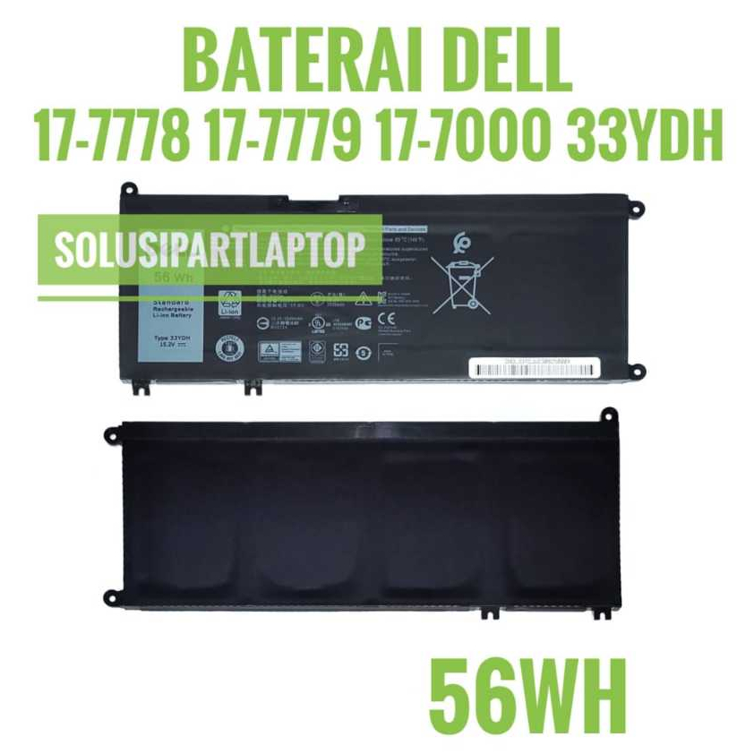 Jual 33YDH Baterai Battery LATITUDE 3490 G3 15 3579 3779 Inspiron 15 ...