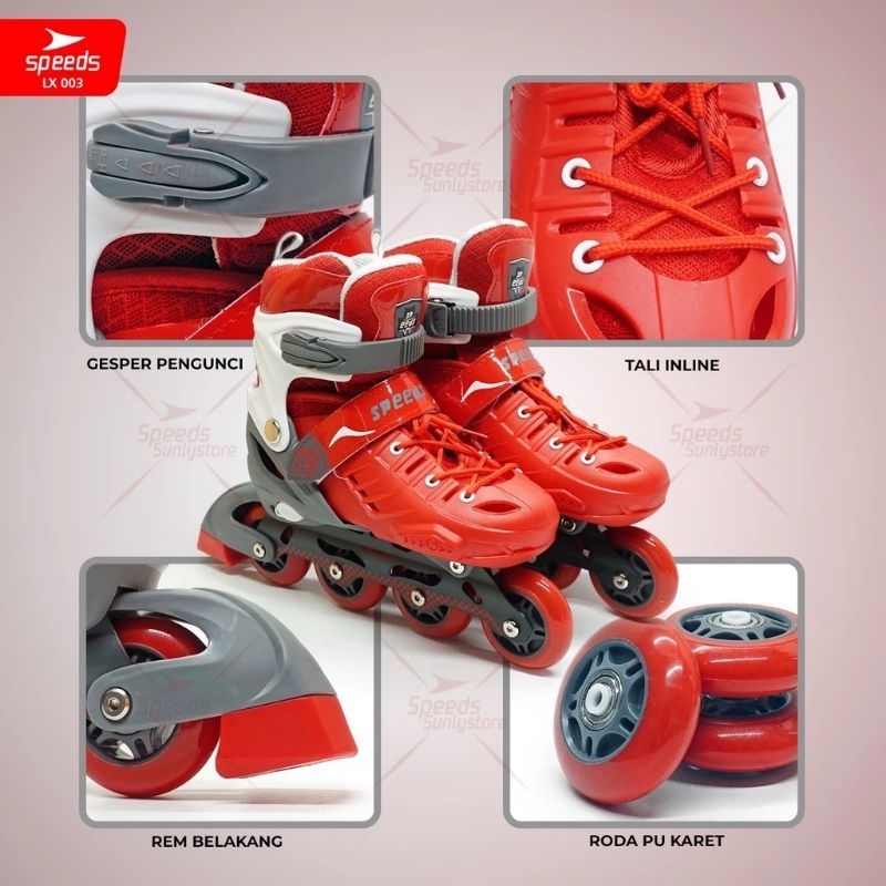 Jual [COD] Sepatu Roda + Dekker | Anak dan Dewasa Inline Skate Full ...