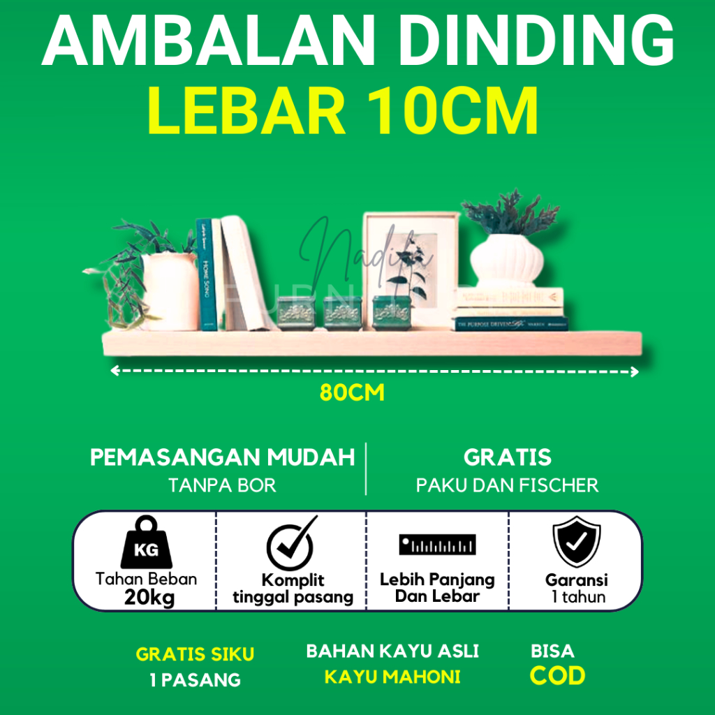 Jual [EXTRA BESAR] Rak Dinding Natural Buku Hiasan Dinding Dapur ...