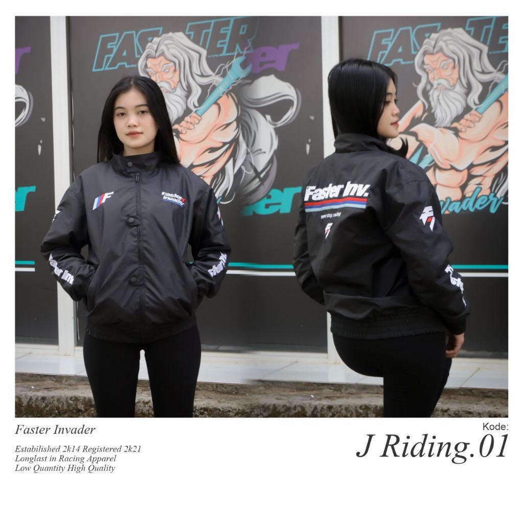 Jual Jaket riding bomber Faster Invader | Shopee Indonesia