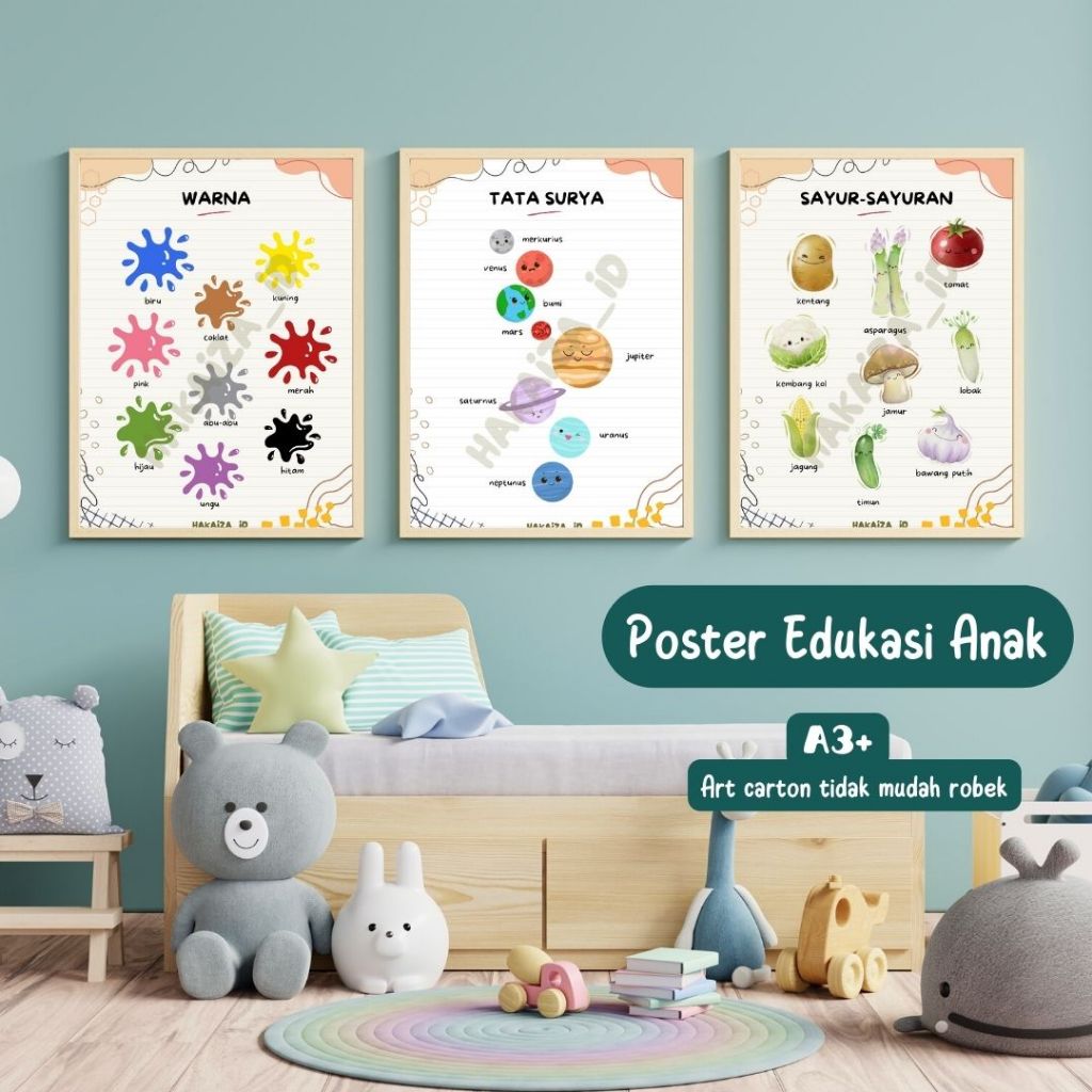 Jual POSTER EDUKASI ANAK // POSTER BELAJAR // MAINAN ANAK // POSTER ...