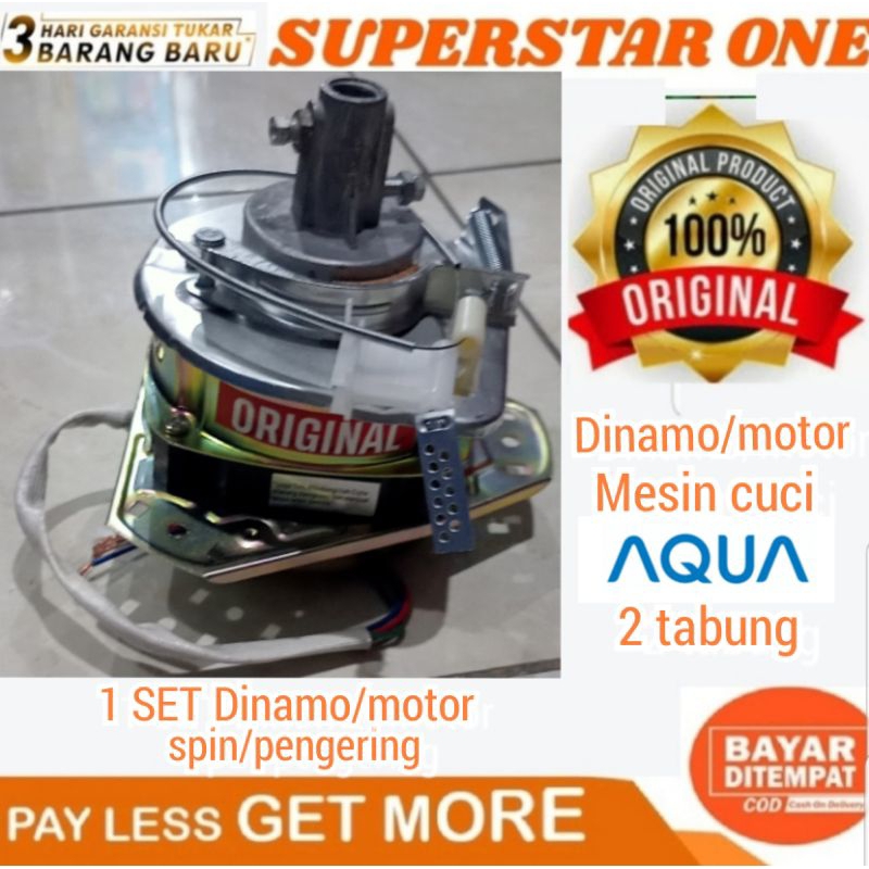 Jual Dinamo/motor Spin/pengering 1 SET Mesin cuci 2 tabung AQUA | Shopee Indonesia