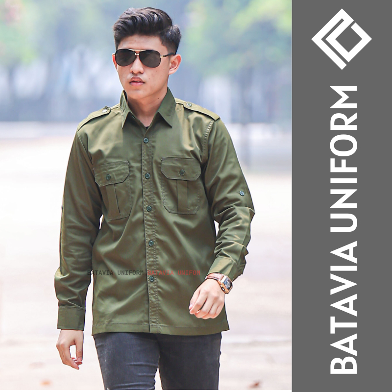 Jual Baju PDL Pria Lengan Panjang - Kemeja Seragam Kerja Dinas Lapangan ...