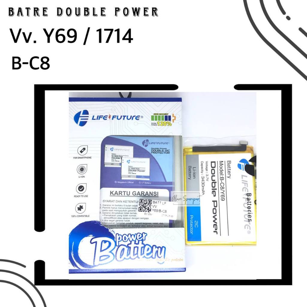Jual BATRE LF B-C8 VIVO Y69 1714 - BATTERY DOUBLE POWER LIFE FUTURE ...