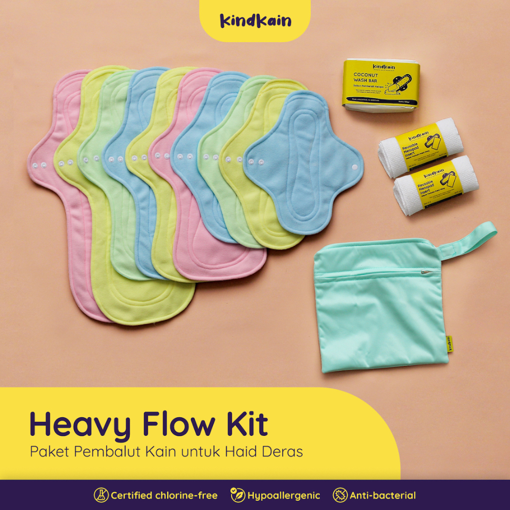 Jual KindKain Heavy Flow Kit - Paket Hemat Pembalut Kain untuk Haid ...