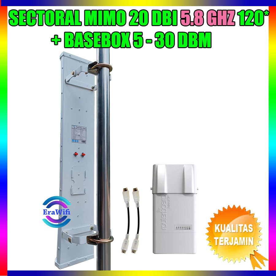 Jual Antena Sectoral GNET Mimo 20 dBi 5.8 GHz 120* + Basebox 5 30 dBm | Jaringan Komputer ...