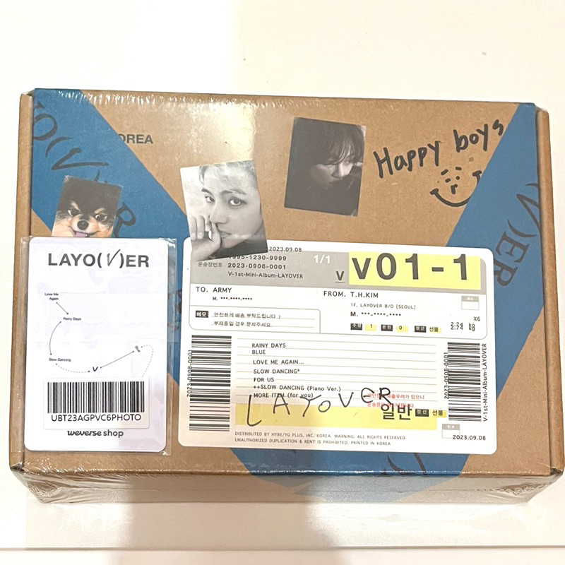Jual READY STOCK LAYOVER ALBUM + PVC SEALED BTS V TAEHYUNG BLUE PURPLE ...