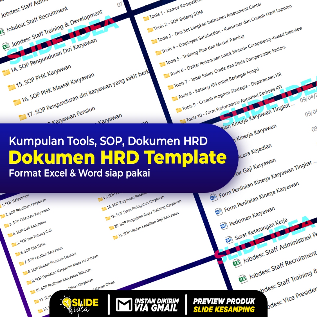 Jual Template Dokumen HRD untuk Bisnis atau Perusahaan + Bonus PPT | Shopee Indonesia