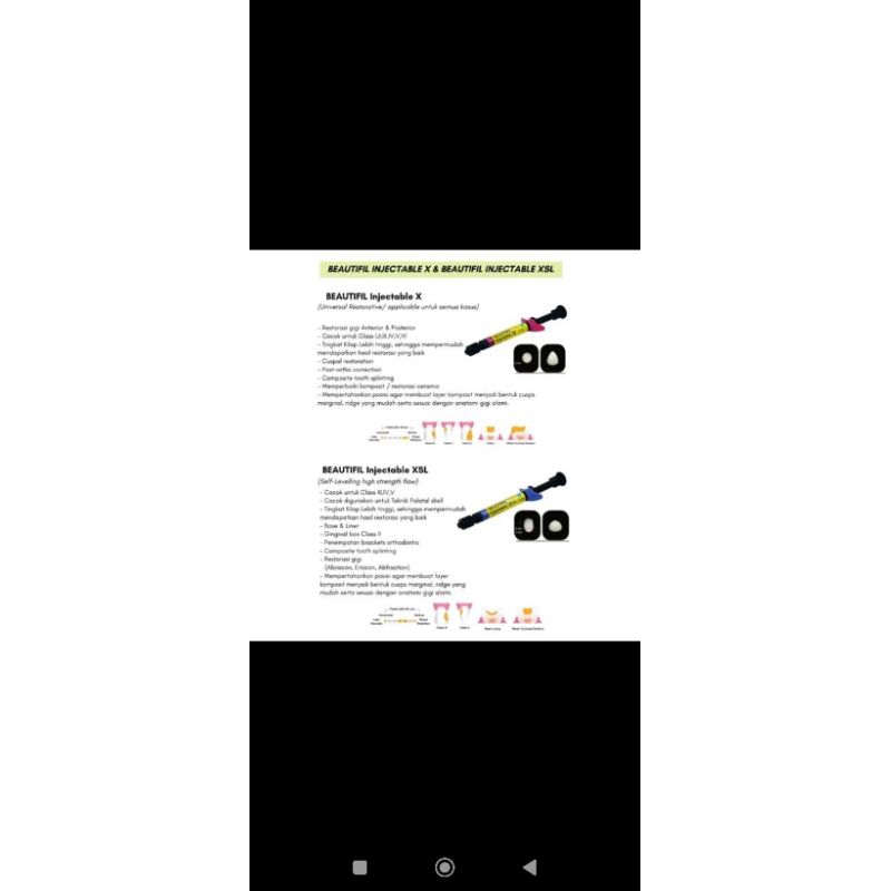 Jual Beautifil injectable X XSL Shofu reain komposit flow. komposit ...