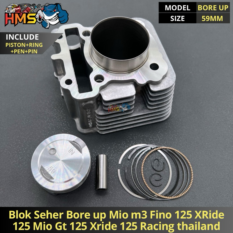 Jual BLOK SEHER BORING BOREUP BORE UP MIO M3 FINO F1 125 SOUL GT 125 MIO GT 125 XRIDE 125 59MM ...