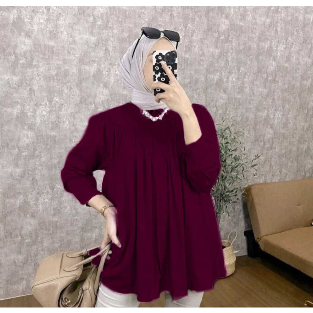Jual alena id | Top Duma Blouse Baju Kemeja Wanita Oversize || Baju ...