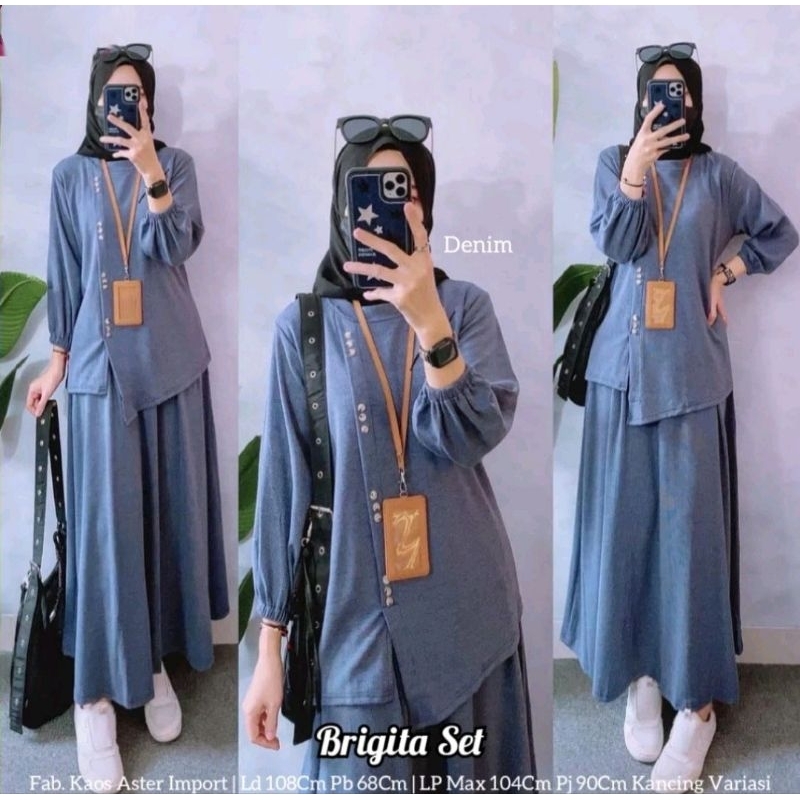 Jual BRIGITA SET ROK / SET KANTOR / BAJU HEALING / SETELAN ROK / ONE SET ROK / BAJU MUSLIM ...