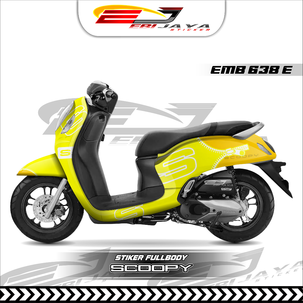 Jual STIKER FULL BODY MOTOR RETRO KEKINIAN HONDA SCOOPT-STIKER FULL ...