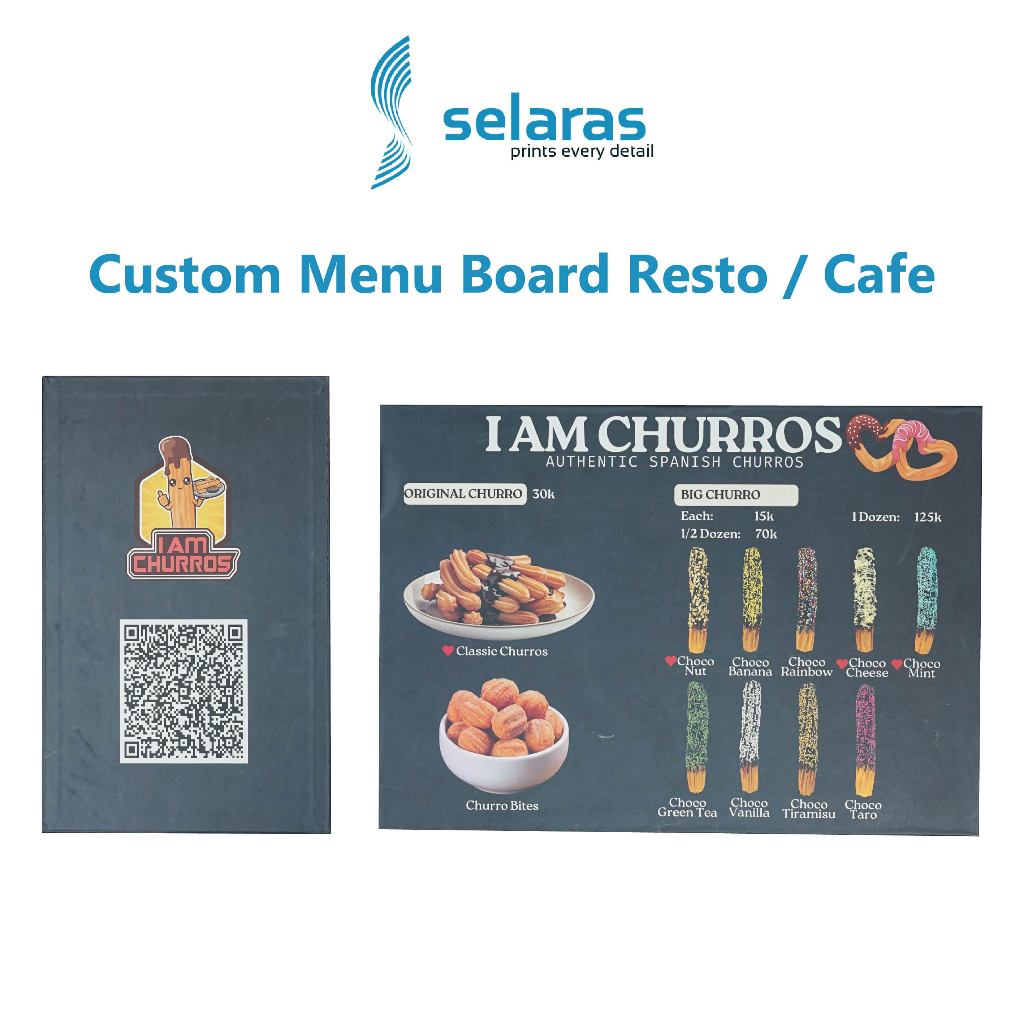 Jual Print Menu Board Restoran / Cafe / Papan Menu Fancy Board Game ...