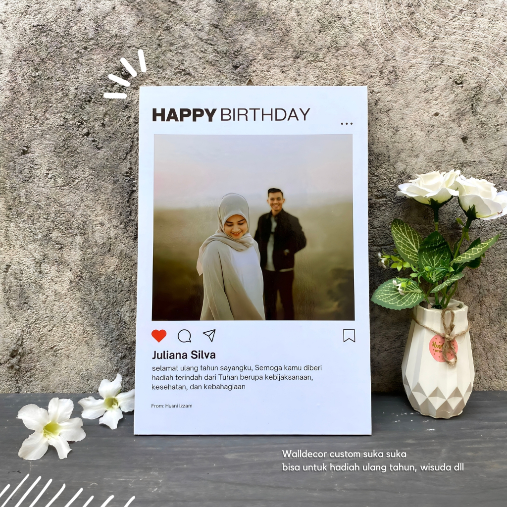 Jual Cetak Foto Custom Kado Hadiah Ulang Tahun Wisuda Graduation ...