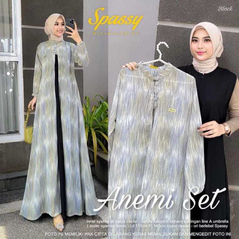 Jual GQMIS ANEMI SET GAMIS INNER DAN OUTER TERPISAH | Shopee Indonesia