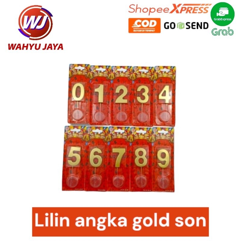 Jual Lilin angka gold son | Shopee Indonesia