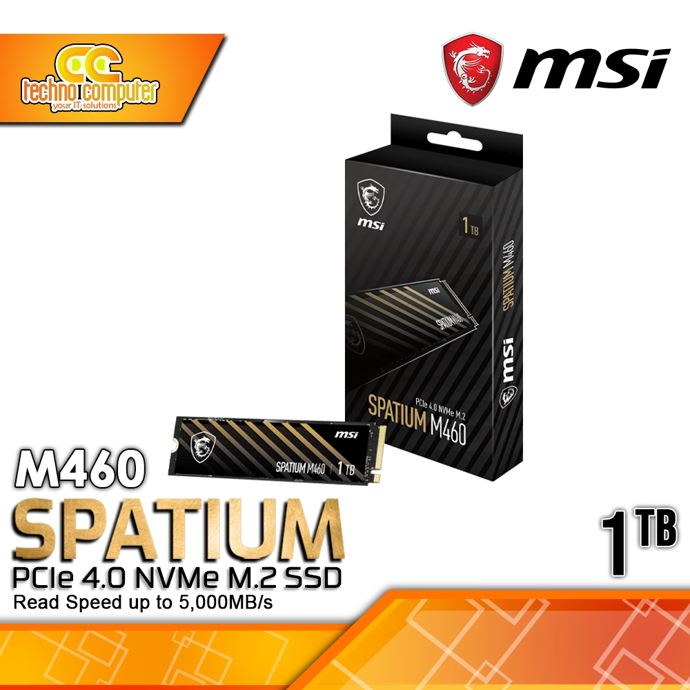 Jual SSD MSI SPATIUM M460 M.2 NVMe 2280 PCIe Gen4 x4 - 1TB | Shopee Indonesia