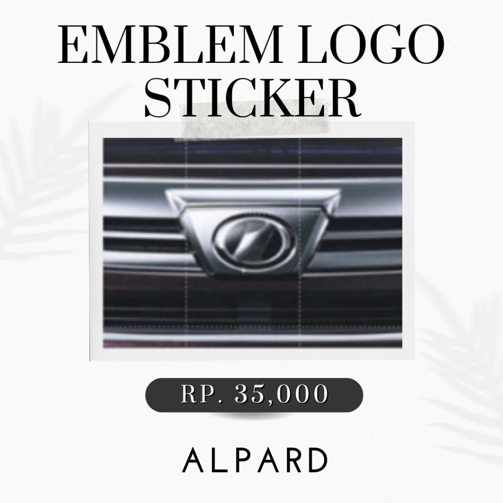 Jual EMBLEM STICKER LOGO MOBIL ALPARD | Shopee Indonesia