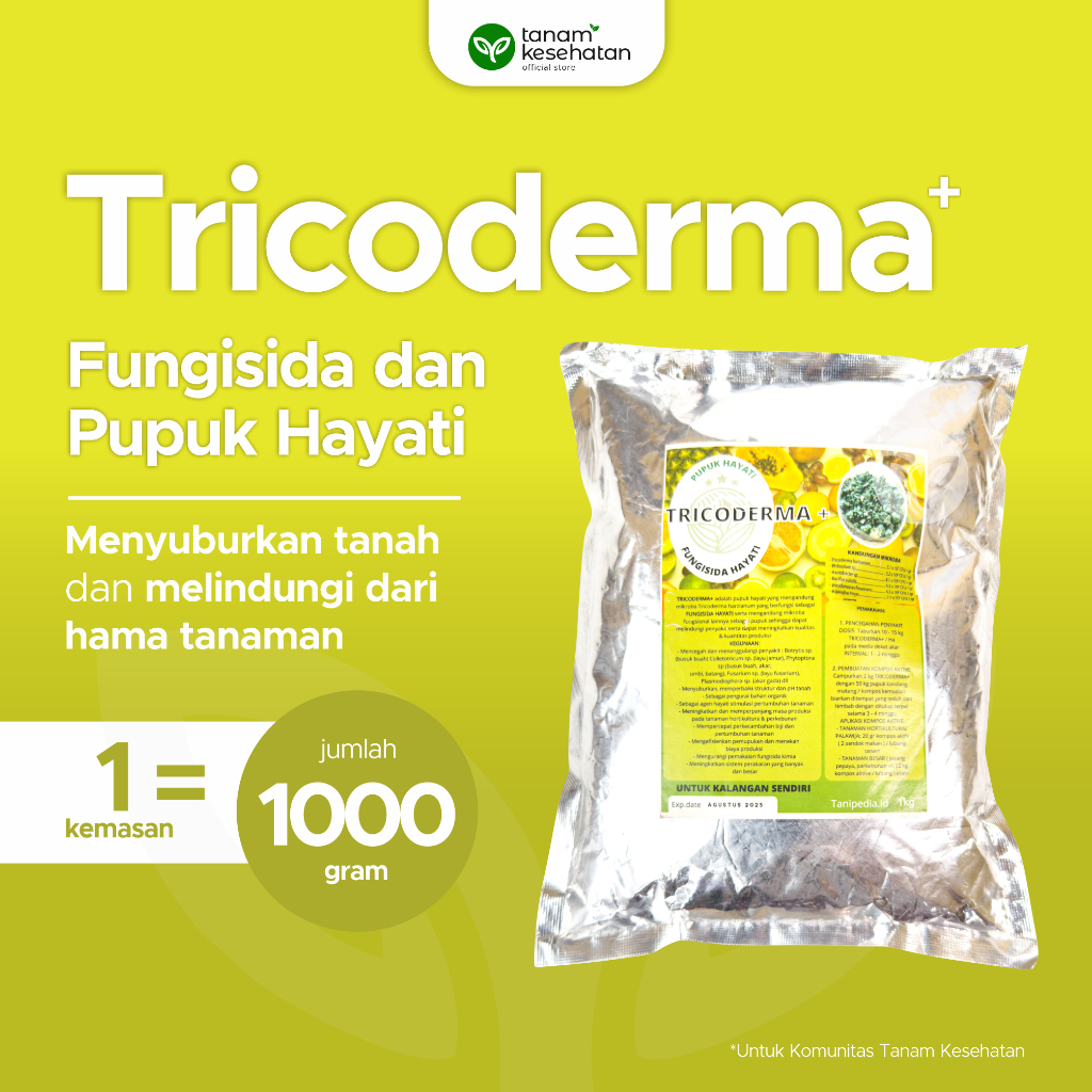 Jual Tricoderma Serbuk Pupuk Hayati Organik dan Fungisida Tricoderma ...