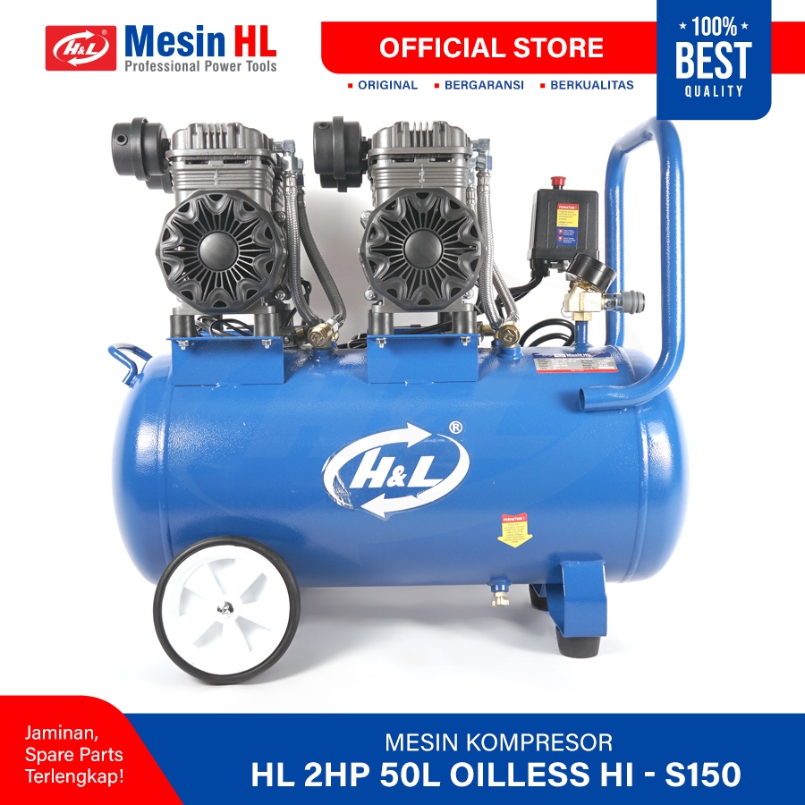 Jual HL Mesin Kompressor Angin / Compressor HL 2HP 50L Oilless HI-S250 ...