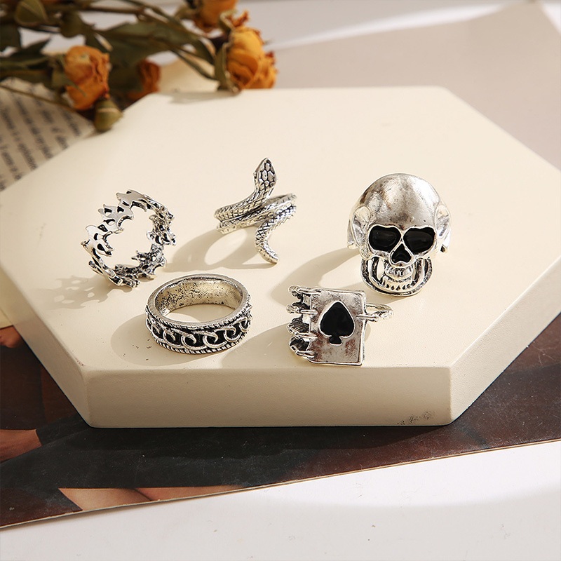 Jual 6pcs/Set Cincin Unisex Punk Knuckle Desain Ukiran Geometri Bahan ...