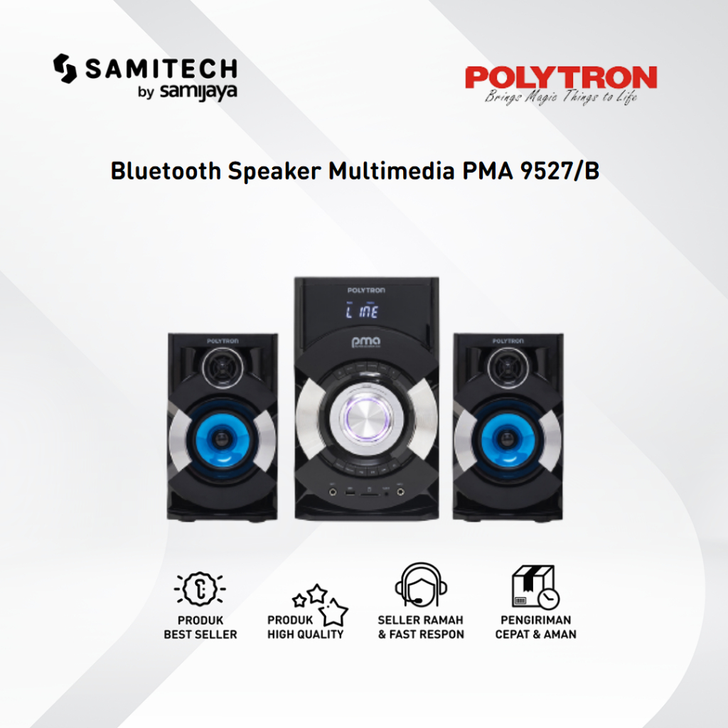 Jual SPEAKER AKTIVE POLYTRON PMA-9527B PMA 9527 BLACK BLUETOOTH ...
