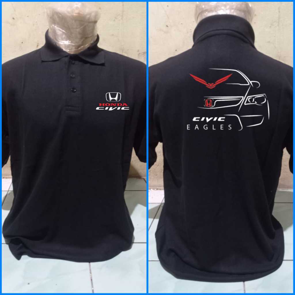 Jual POLO SHIRT HONDA CIVIC KAOS KERAH HONDA CIVIC KAOS SERAGAM CIVIC ...