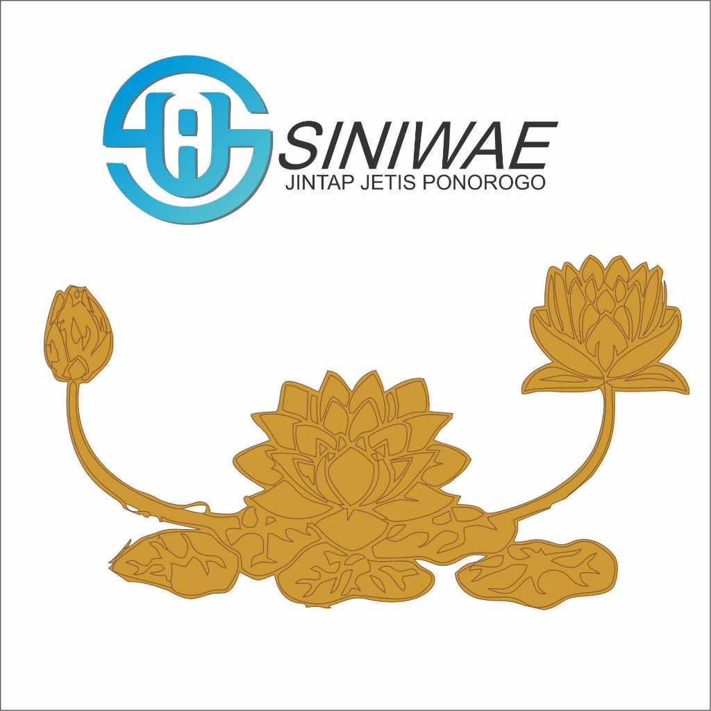 Jual Logo Bunga Teratai PSHT Akrilik Mirror Gold | Shopee Indonesia