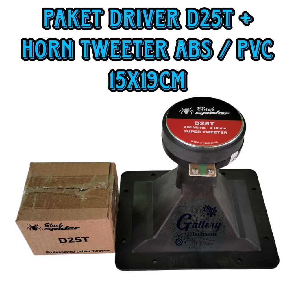 Jual Paket Horn 15x19 PVC + Driver Tweeter BLACKSPIDER D 25 T Original ...