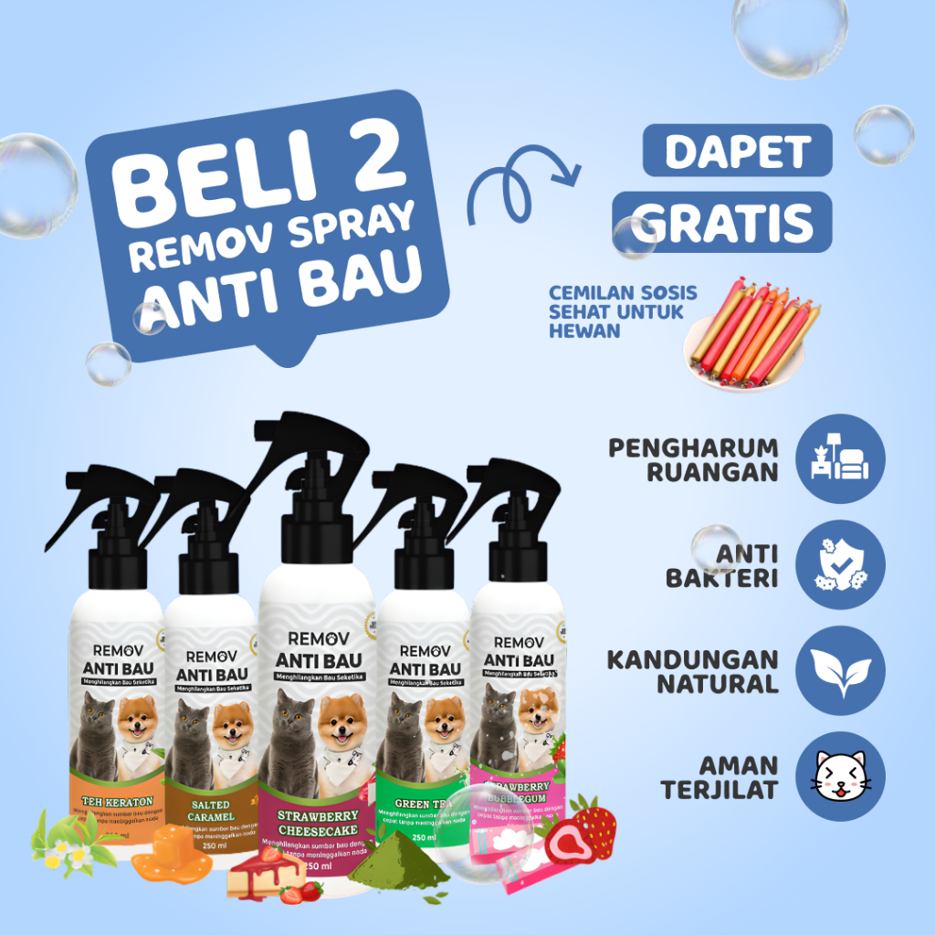 Jual REMOV Penghilang Bau Kotoran Kucing dan Anjing Kandang Hewan 250 ml | Shopee Indonesia