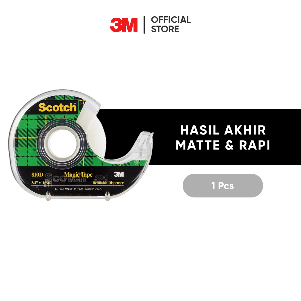 Jual 3M™ Scotch® Dispenser Isolasi, Selotip Transparan, Hasil akhir ...