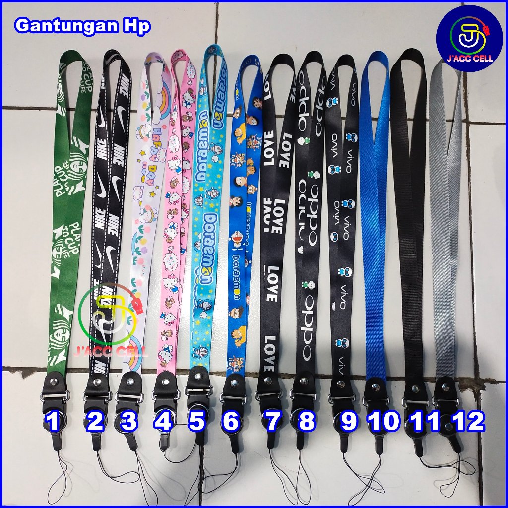 Jual LANYARD tali gantungan HP handphone kunci kartu ID Card name tag ...